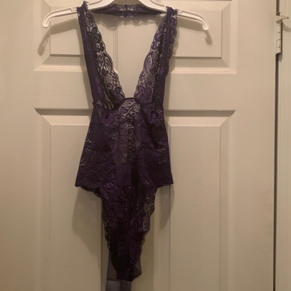 Adore Me | Intimates & Sleepwear | Purple One Piece Lingerie With Blue ...